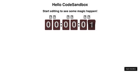 React Flip Clock Examples Codesandbox