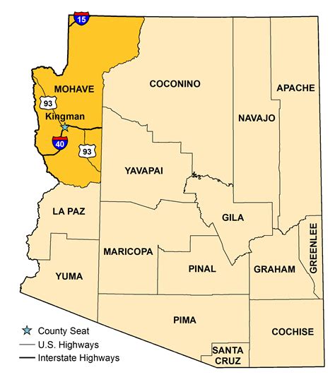 Mohave County Arizona Map Sibyl Fanechka