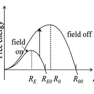 Sketch Of The Particle Free Energy Under Zero Field And Strong Electric Download Scientific