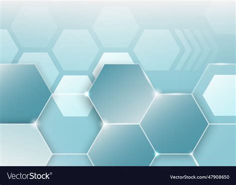 Abstract Cube Hexagon Shape Background Digital Vector Image