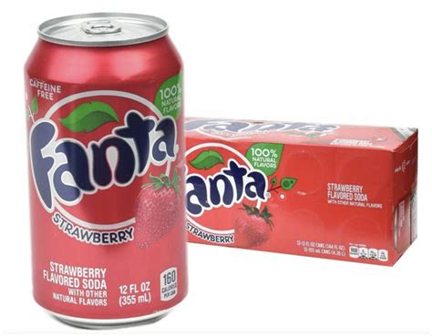 Газированный напиток Fanta Strawberry / Лимонад Фанта Клубника 355 мл ...