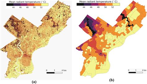 The Spatial Distributions Of The Mean Radiant Temperature Tmrt In The Download Scientific