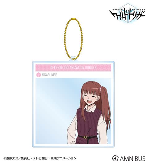 Tvアニメ「ワールドトリガー」 描き下ろしイラスト 仁礼 光 千鳥格子柄ver Sns風bigアクリルキーホルダー Amnibus