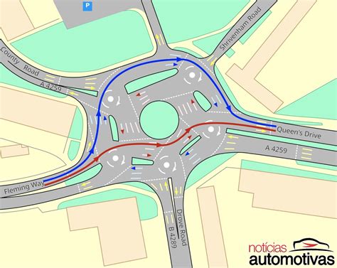 Uma dor de cabeça Imagine passar seu carro por essa rotatória 6