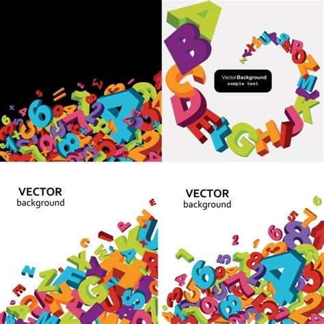 Threedimensional Alphanumeric Vector Background Vector Vectors Images Graphic Art Designs In