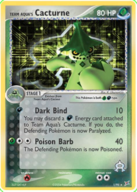 Team Aquas Cacturne Ex Team Magma Vs Team Aqua 1 Pokemon Card
