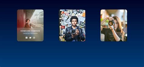 Bootstrap 5 Simple User Profile Cards Using Glassmorphism User