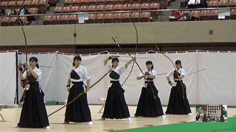 2017年 弓道 女子団体 予選 第二射場 土浦日大高校 Youtube