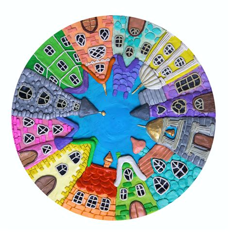 Иллюстрация Домики в стиле 2d декоративный