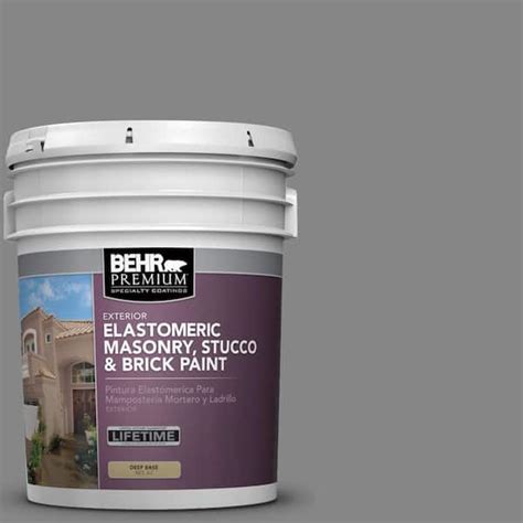 BEHR PREMIUM 5 Gal PFC 63 Slate Gray Elastomeric Masonry Stucco And
