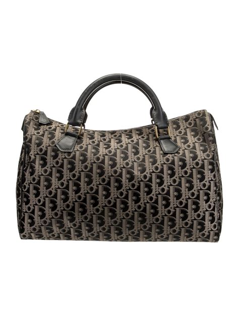 Christian Dior Diorissimo Boston Bag Blue Handle Bags Handbags