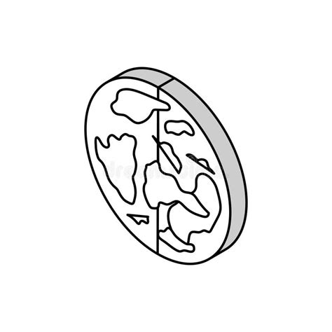 Red Planet Mars Planet Isometric Icon Vector Illustration Stock