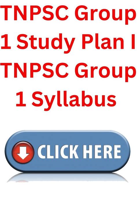 Tnpsc Group 1 Study Plan And Syllabus