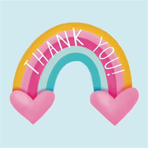 Thank You Rainbow Confetti Exploding Greetings Card Boomf