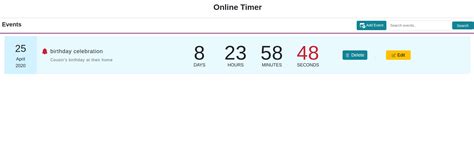 GitHub Saljoedassery Timer App React App To Track Timing On Events