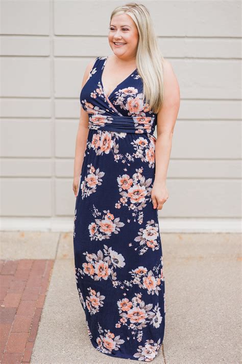 Perfect Love ~ Navy Floral Maxi Dress The Pulse Boutique