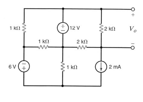 Solved Given The Network Below Find The Voltage Vo Using Chegg