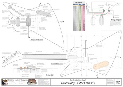 Solid Body Electric Guitar Plan 17 Genone Luthier Services
