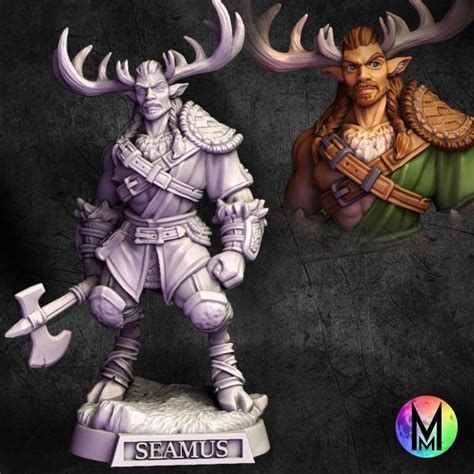 3d Printable Deerfolk Seamus The Deer Folk Fighter Deer Cervan