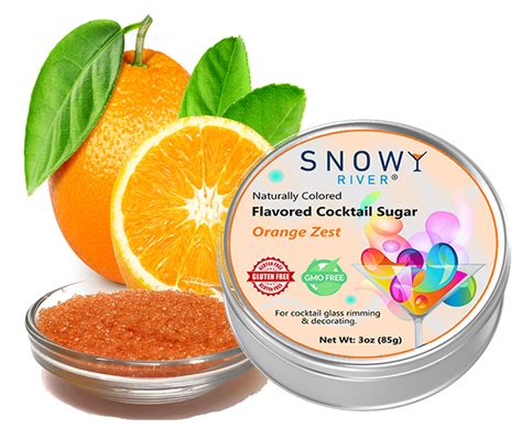 Snowy River Orange Zest Flavored Cocktail Sugar Flavored Sugar