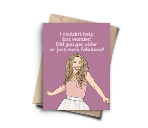 Sex And The City More Fabulous Carrie Bradshaw Birthday Card Spice