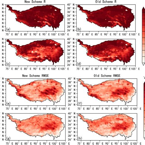 Spatial Distributions Of The Correlation Coefficients And Root Mean Download Scientific Diagram