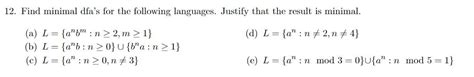 Solved Find Minimal Dfa S For The Following Languages Chegg Com