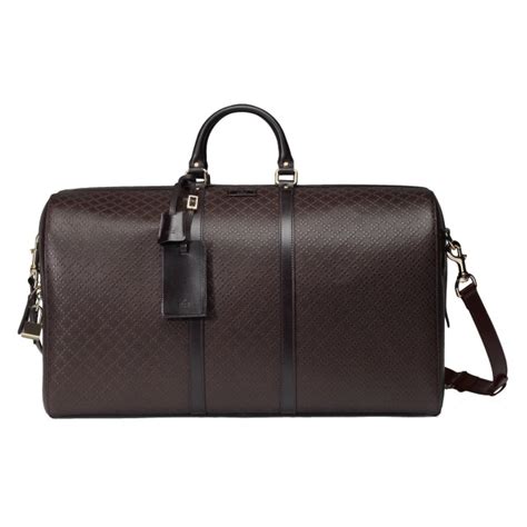 Gucci Bright Diamante Duffle Carry On Large Travel Shoulder Bag Brown