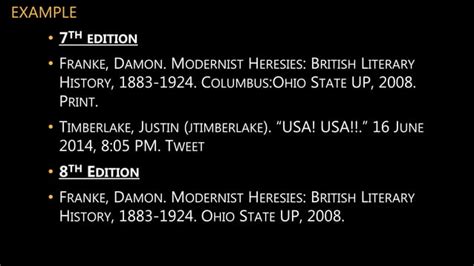 Difference Between Mla 7th And 8th Edition Pptx