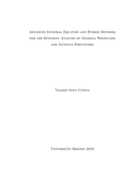 Pdf Advanced Integral Equation And Hybrid Methods For The Dokumen Tips
