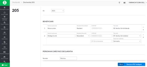 Declaratia SmartBill Conta