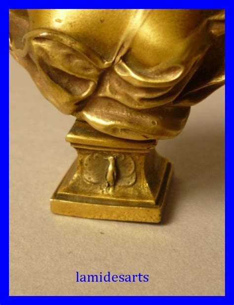 CACHET SCEAU BRONZE DORE ART NOUVEAU signé A CARLES