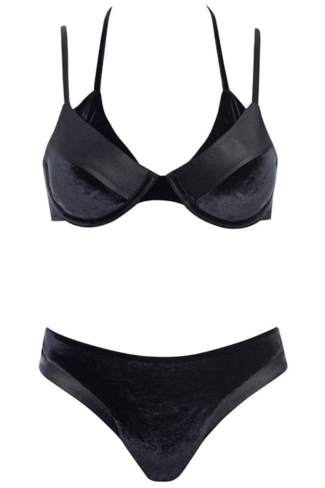 Ibiza Bikini Black Velvet Set Vetchy