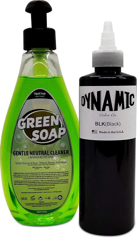 Set Dynamic Black Oz Green Soap Ml For Tattoos Bigamart