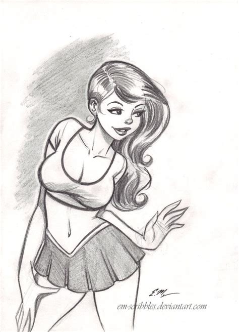 Girl Sketch By Em Scribbles On Deviantart Girl Sketch Girl Drawing Sketches Girl Drawing