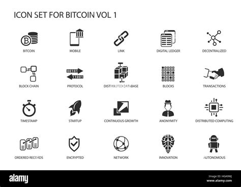 Bitcoin Vector Icons Stock Vector Image And Art Alamy