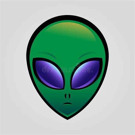 Design Do Vetor De Silhueta De Cabeça Alienígena Ilustração Do Vetor