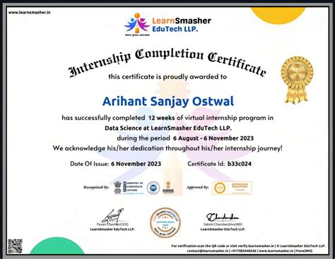 Arihant Ostwal On Linkedin Datascience Datascienceinternship