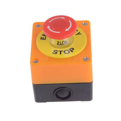 Red Sign Mushroom Emergency Stop Push Button Switch Station 1 No 1 Nyj