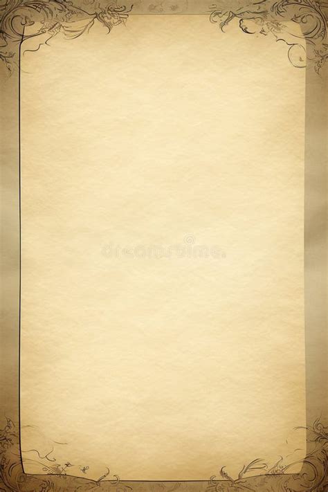 Clean Old Crumpled Parchment Paper With Torn Edges Stock Illustration