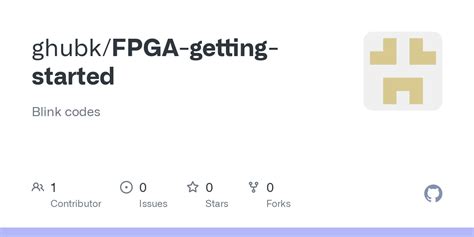 Github Ghubkfpga Getting Started Blink Codes