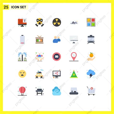 Set Of 25 Vector Flat Colors On Grid For Evening Colors Electricity Nature Png And Vector