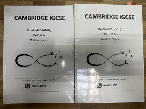 Cambridge Igcse Biology 0610 Past Year Paper Paper 6 Question Paper And Marking Scheme Hobbies