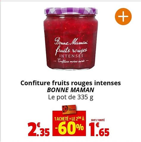 Promo Confiture Fruits Rouges Intenses Bonne Maman Chez Coccinelle