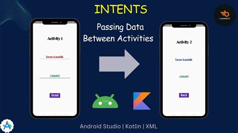 Pass Data From One Activity To Another In Android Part 2 Intent Kotlin Android Intents