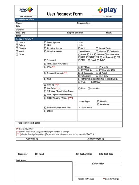 User Request Form V4 2 Pdf Cyberspace Telecommunications