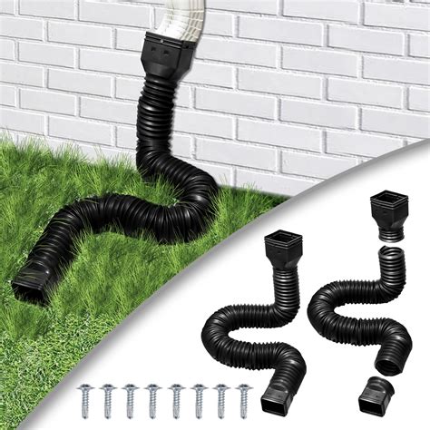 2pcs Downspout Extender Downspout Gutter Connector Rainwater Drainage