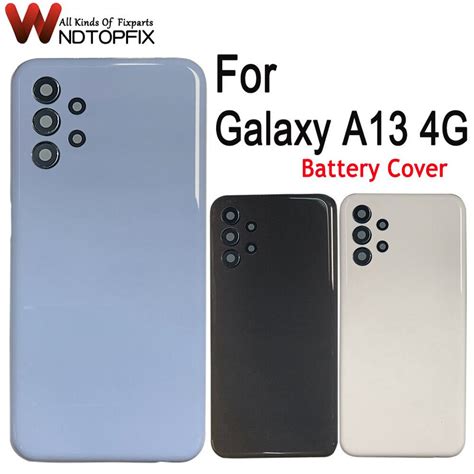 6 6 สำหรับ Samsung Galaxy A13 4g ฝาหลังแบตเตอรี่ด้านหลังเคสประตูแผงอะไหล่ซ่อมสำหรับ Samsung A13