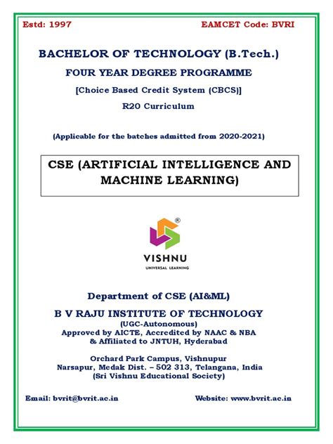Cse Ai And Ml Bos Approaved Upto 2 2 Pdf Academic Degree