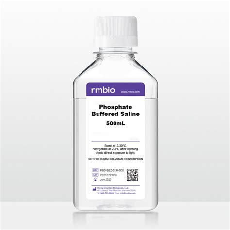 Phosphate Buffered Saline Pbs 1x Solution 6 X 500 Ml
